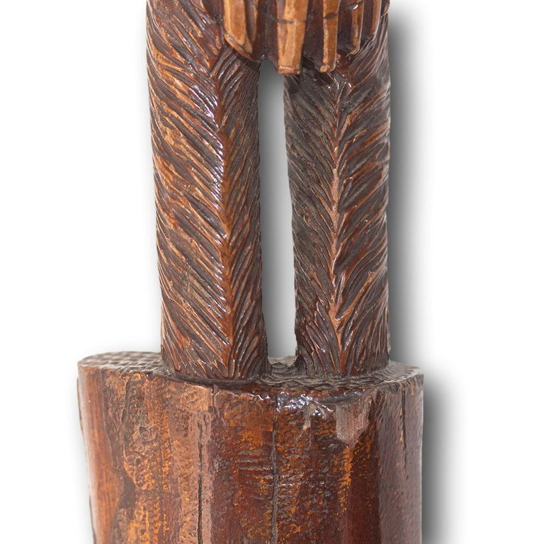 Native American Chieftain Topped Staff For Sale at 1stDibs