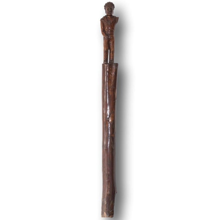 Native American Chieftain Topped Staff For Sale at 1stDibs