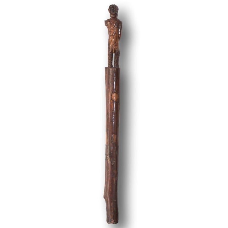 Native American Chieftain Topped Staff For Sale at 1stDibs