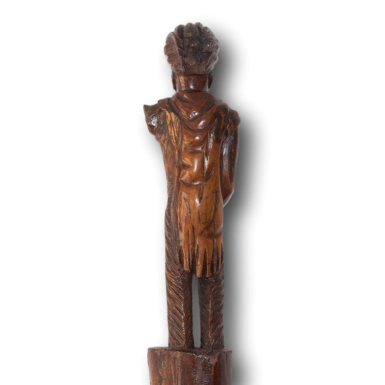 Native American Chieftain Topped Staff For Sale at 1stDibs