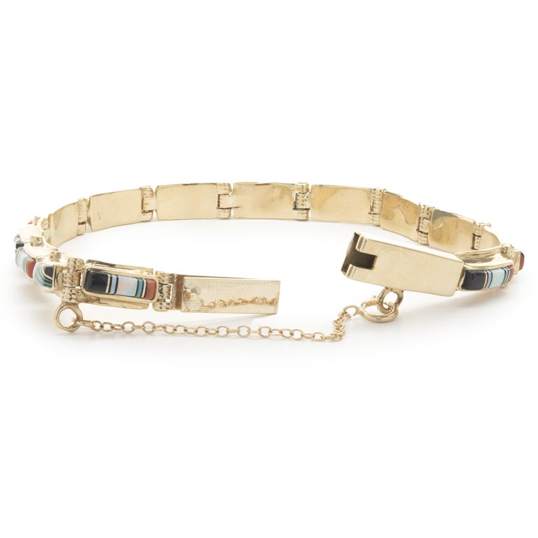 Native American Designed Francis Inlay Bracelet For Sale at 1stDibs