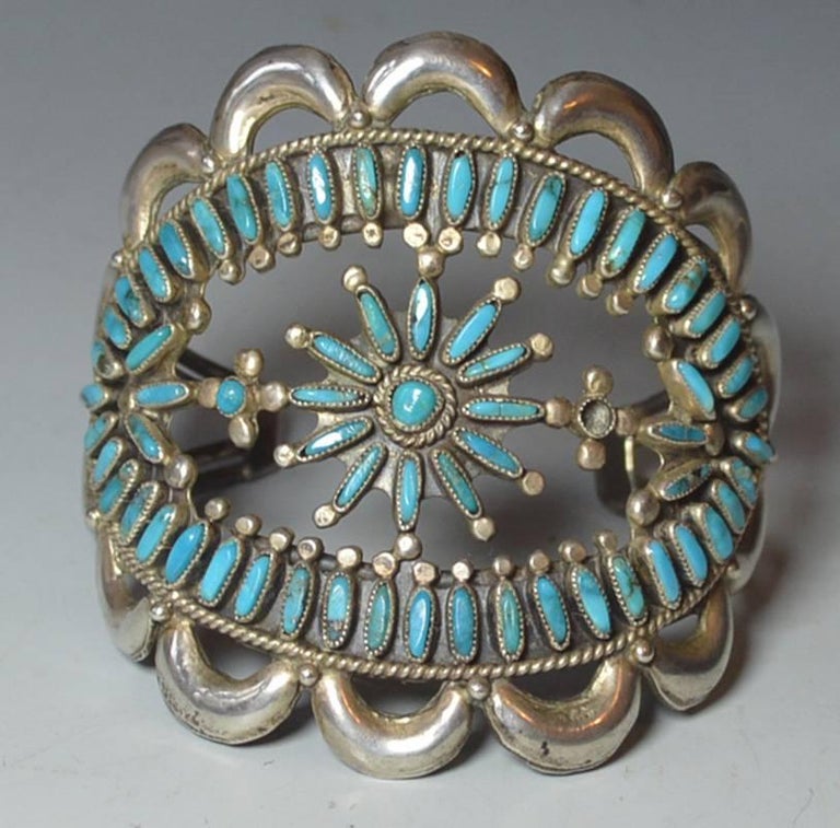 Native American Indian Fine Vintage Zuni Cuff For Sale at 1stDibs