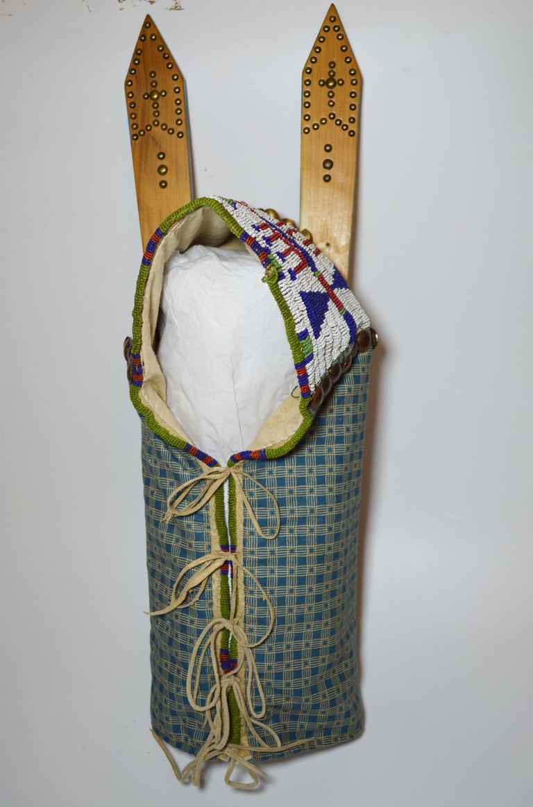 Native American Indian Sioux Beaded Dolls Cradle Board at 1stDibs ...