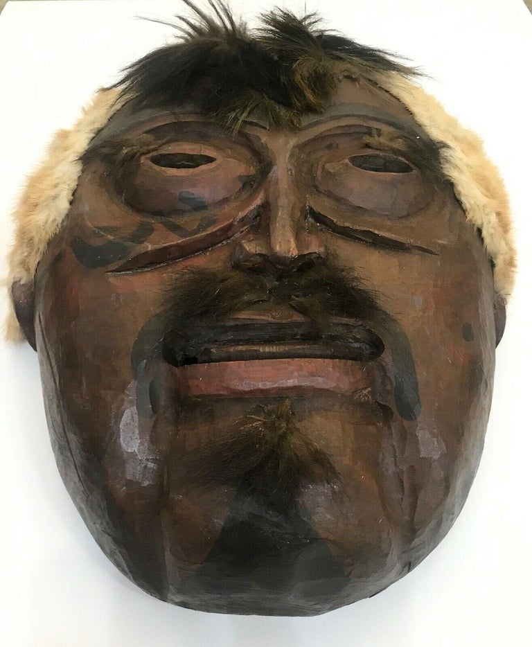 Native American Inuit Eskimo Antique Dance Mask, 1900 at 1stDibs