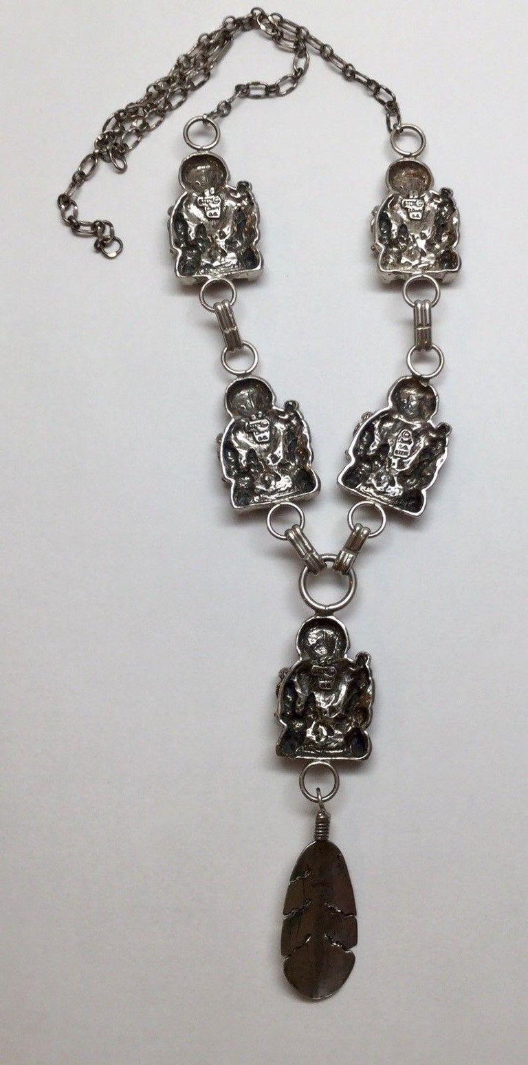 Native American Liberty e.e. Sterling Silver Storyteller Link Necklace ...