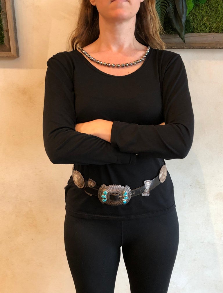 Native American Navajo Concho Belt Silver and Turquoise Susie James at ...