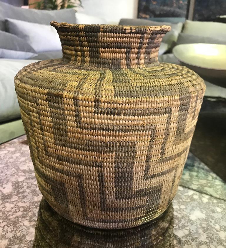 Native North American Pima Tribe Handwoven 19th Century Basket For Sale ...