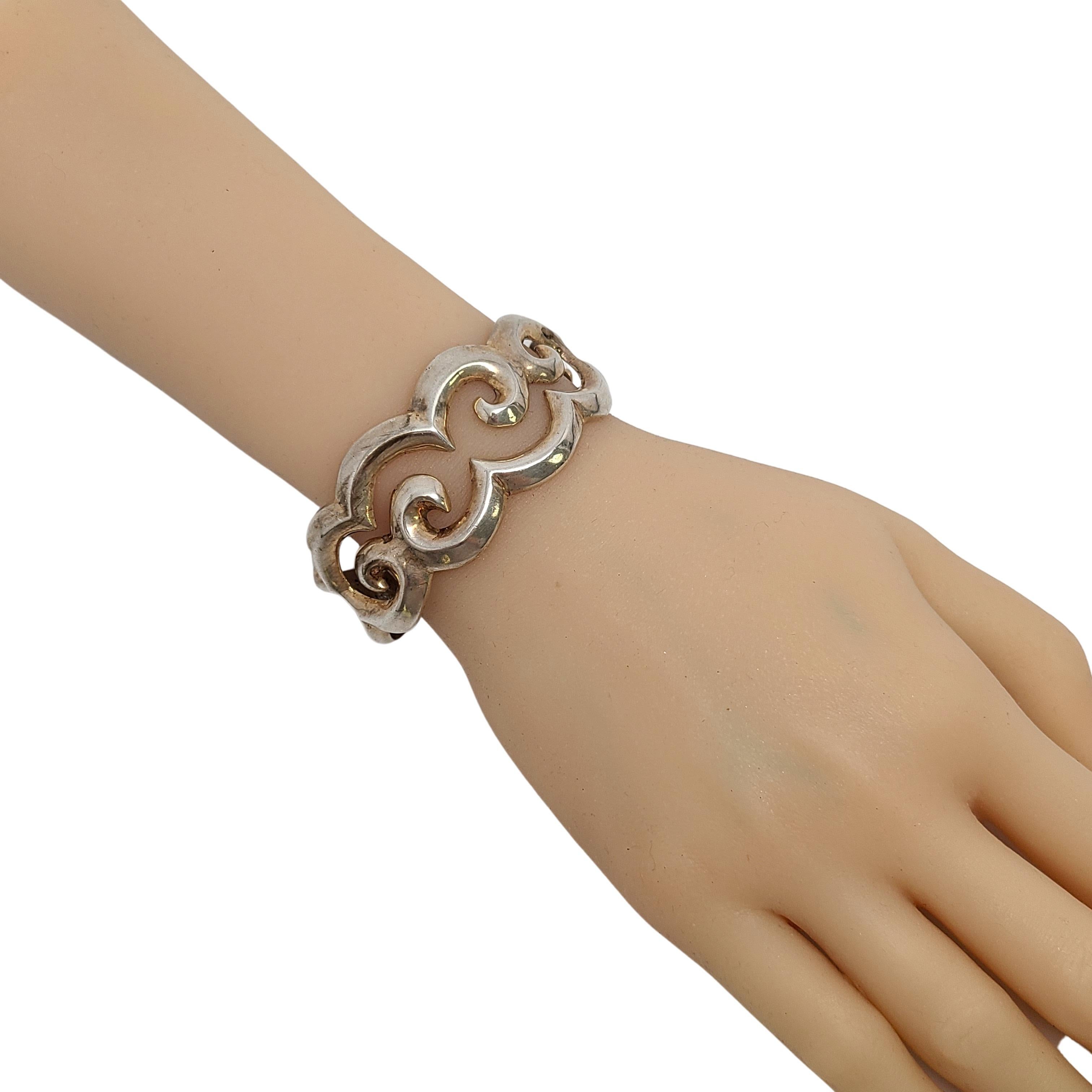 Native American Signed ITC Sterling Silver Sand Cast Cuff Bracelet at ...