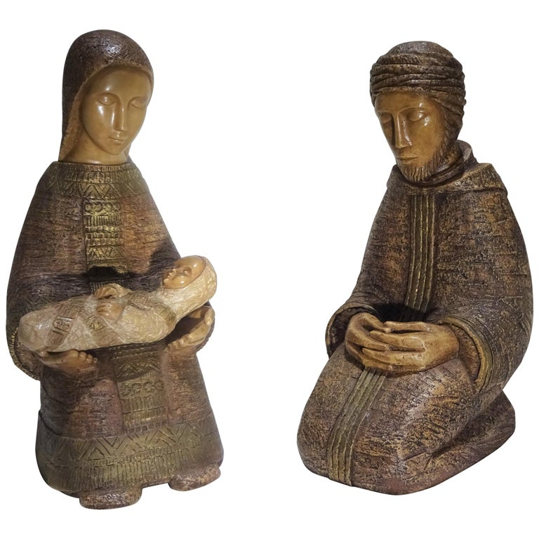 Nativity Set, Mary and Joseph and Jesus For Sale at 1stDibs