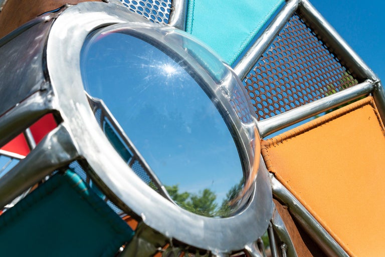 Natsuki Takauji - Window II - interactive swing, abstract, wood, steel ...