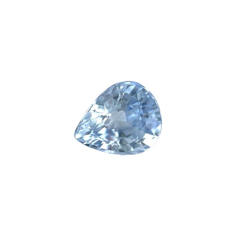 Natural 1.14ct Light Blue Ceylon Fine Sapphire Pear Cut Loose Gem VS For Sale at 1stDibs