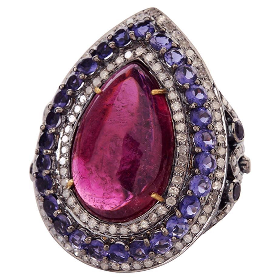 "Skybox" Ring with 1.2 Carats of Natural Diamonds and Rubies in 18 ...
