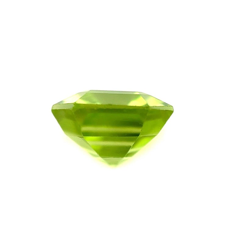 Natural 2.44ct Vivid Green Peridot Octagon Ascher Cut Loose Gem at 1stDibs