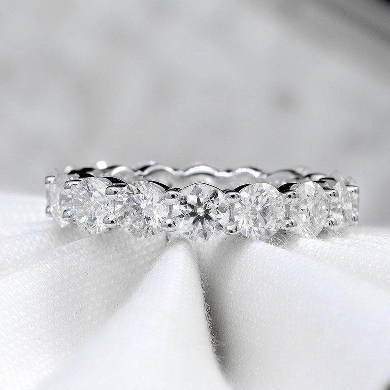 Customizable Natural 3 Carat Diamond Eternity Ring F-G Color VS Clarity ...