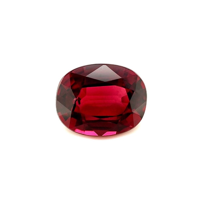 Natural 3.02ct Deep Purple Red Rhodolite Garnet Oval Loose Gemstone For ...