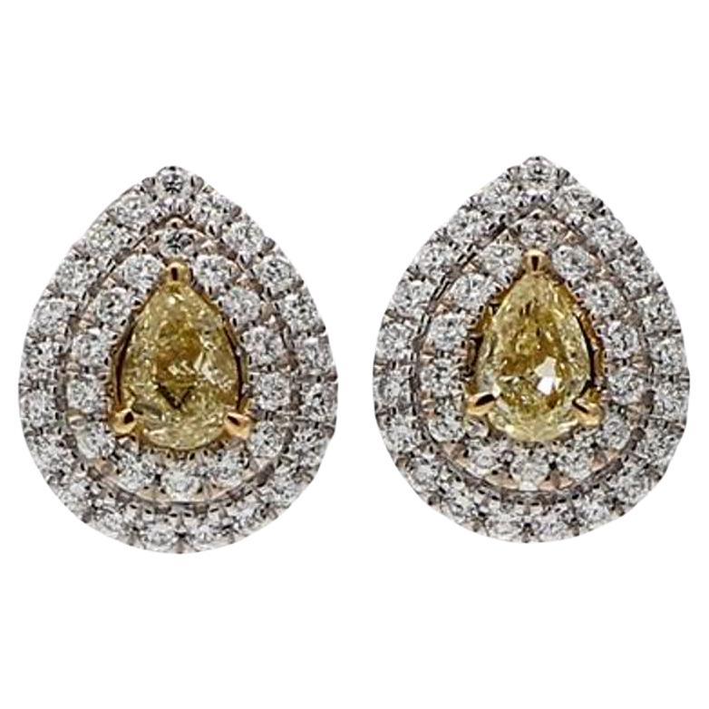 Bezel Set Pear Shape Diamond Stud Earrings at 1stDibs | pear shaped ...