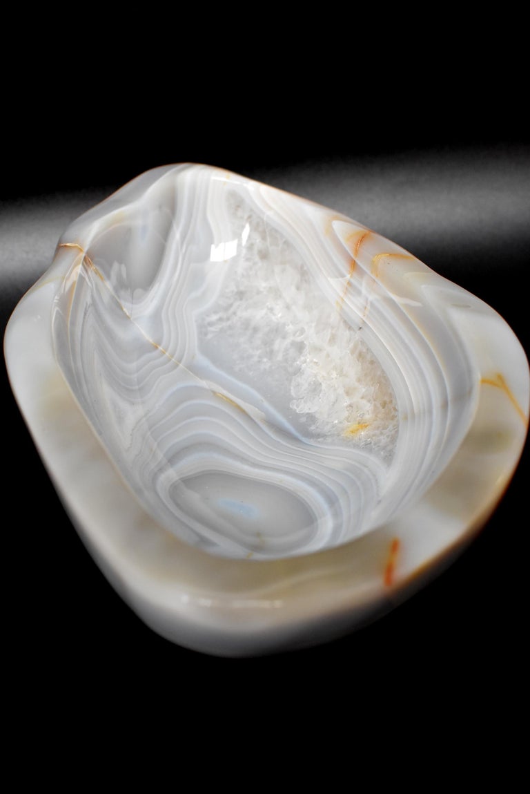 Natural Agate Bowl 4.6 Lb Large Hand Made at 1stDibs
