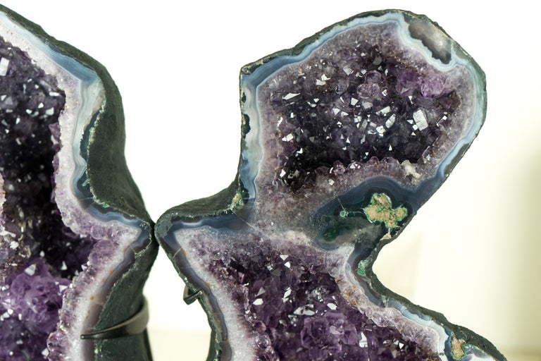 Natural Amethyst Butterfly Angel Wings Geode, a Natural Sculpture For ...