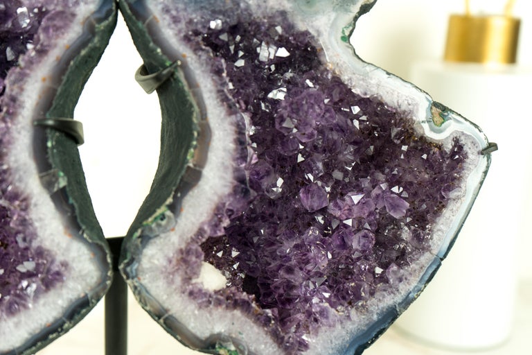 Natural Amethyst Butterfly Angel Wings Geode, a Natural Sculpture For ...