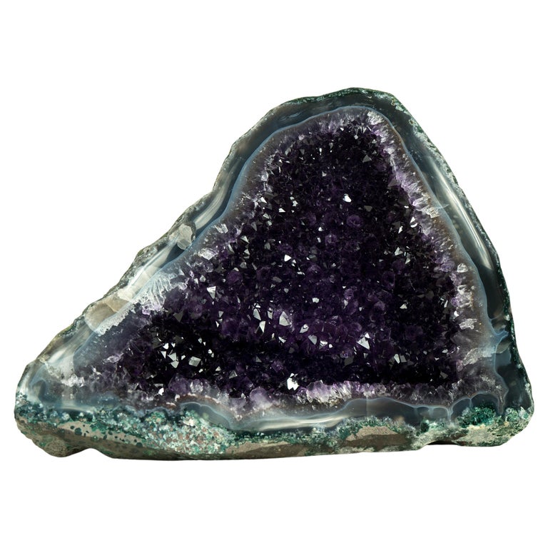 Natural Amethyst Geode with AAA Rich Purple Amethyst and Blue Lace ...
