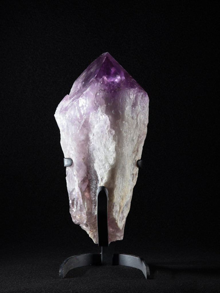 Natural Amethyst Point on Metal Base For Sale at 1stDibs