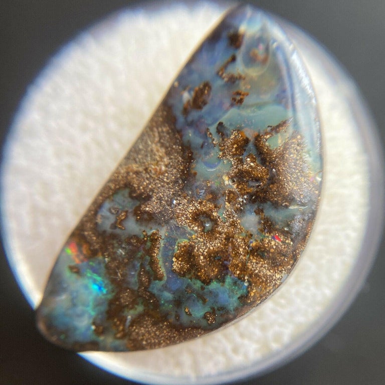 Natural Australian Freeform Boulder Opal 17.19ct Matrix Koroit Nut ...