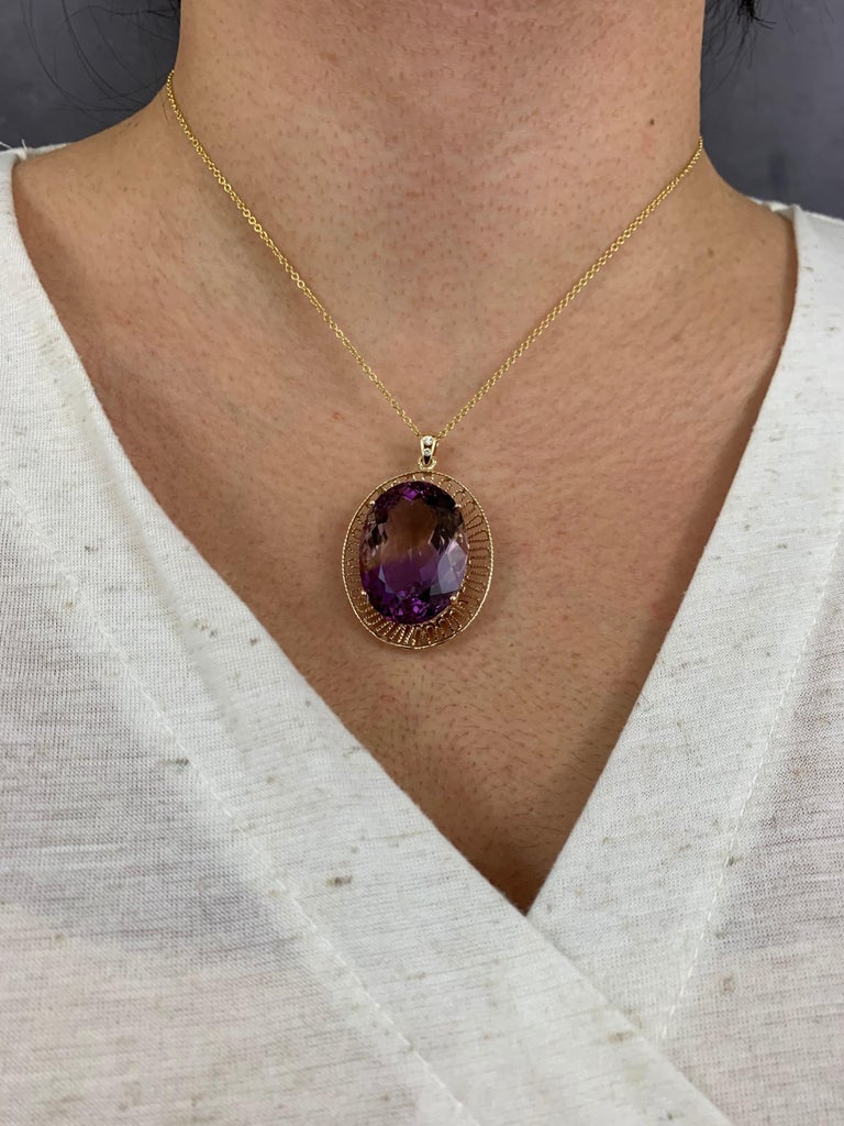 Natural Bicolor Ametrine Amethyst Citrine Pendant Diamond 14k Two Tone ...