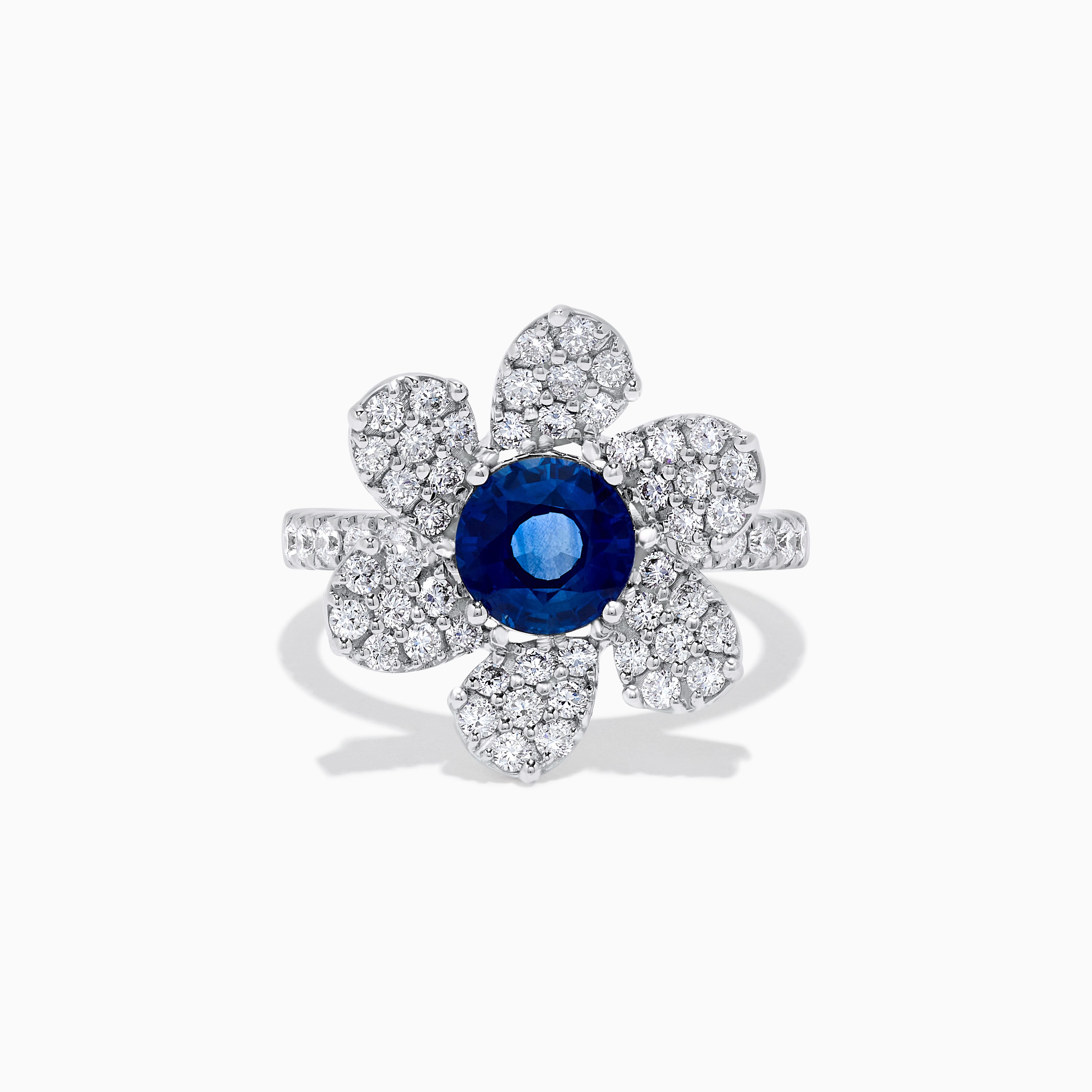 2.25 Carat Natural Blue Sapphire and Diamond Cocktail Ring Made in ...