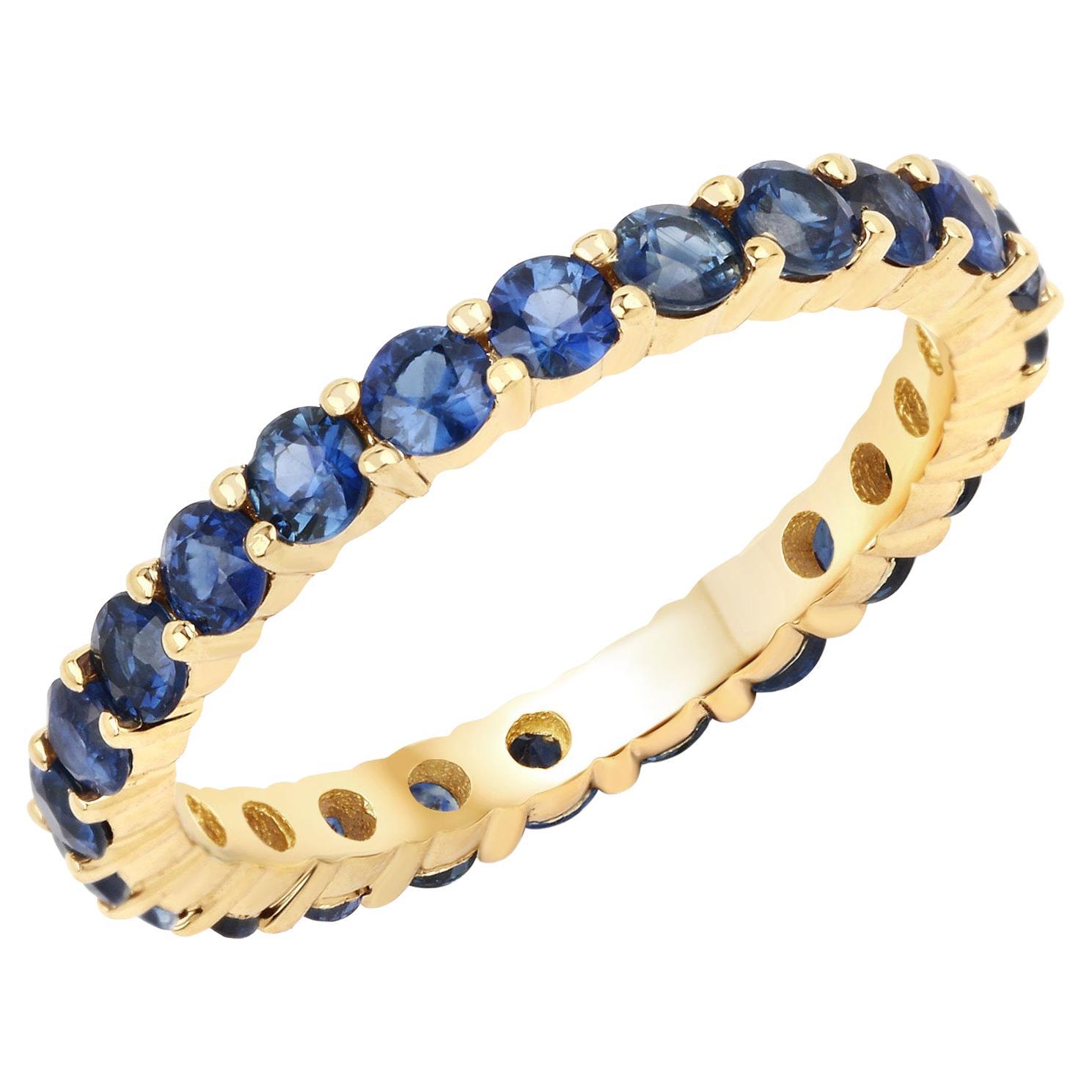 Blue Sapphire Eternity Band For Sale at 1stDibs