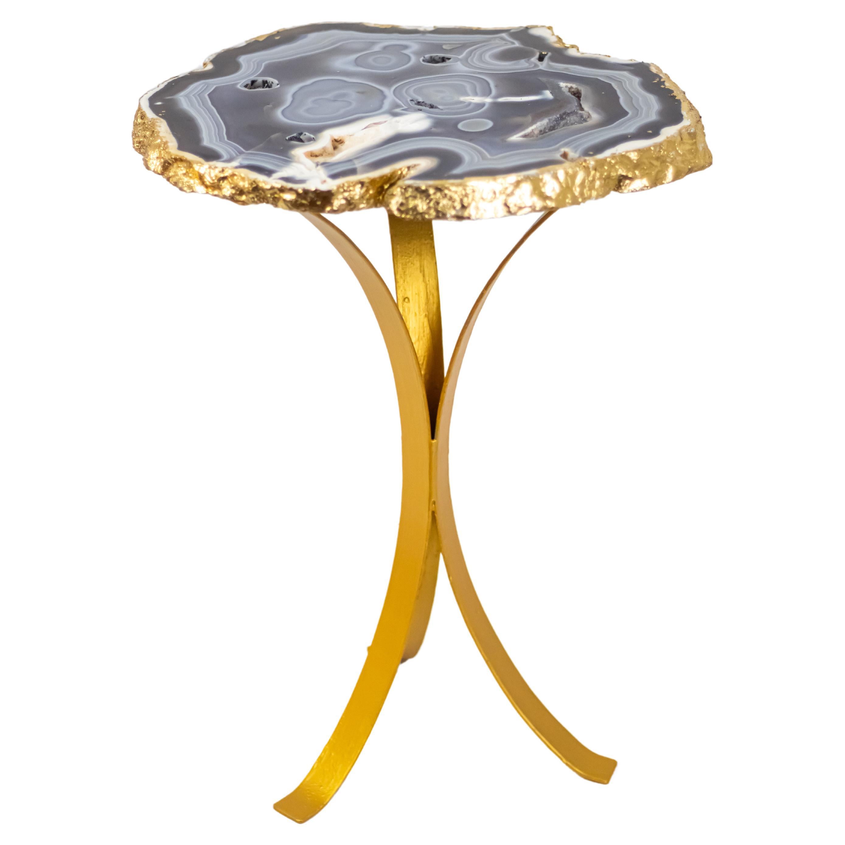 Agate Stone Side Table For Sale at 1stDibs | agate stone table, agate ...