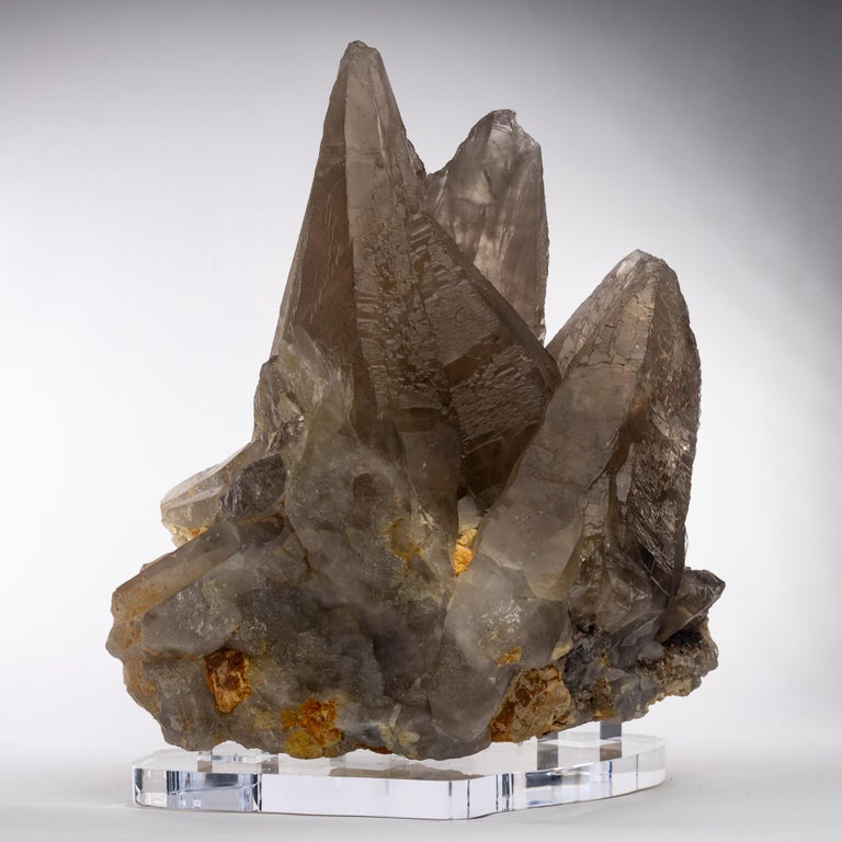 Natural Brazilian Citrine Quartz Specimen Mounted on Custom Acrylic ...