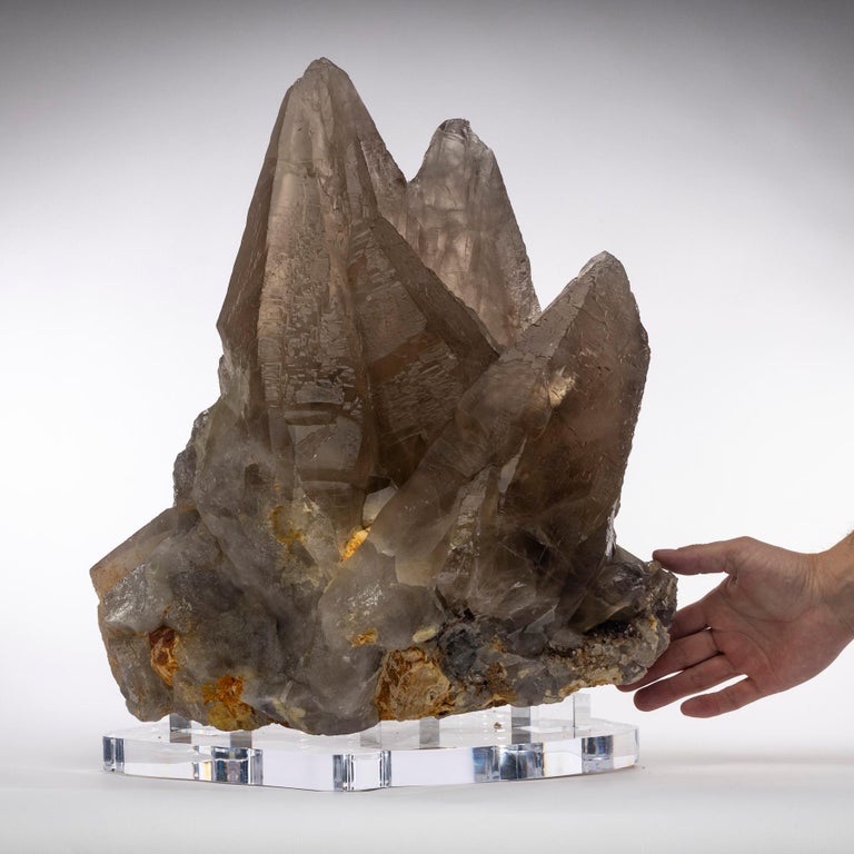 Natural Brazilian Citrine Quartz Specimen Mounted on Custom Acrylic ...