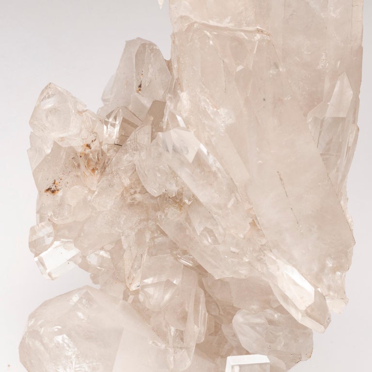 Natural Brazilian Quartz Multipoint Specimen Mounted on Custom Acrylic ...
