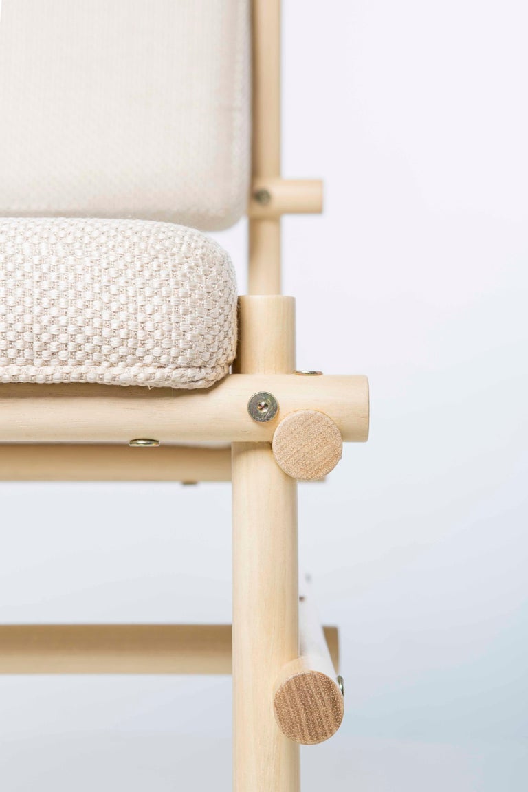 Natural Brazilian Wood Pipa Chair in Naked Style from Tiago Curioni For ...