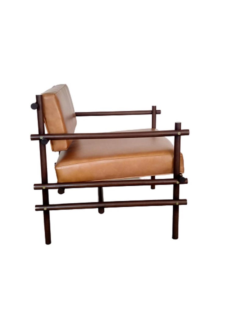 Natural Brazilian Wood Pipa Armchair in Naked Style from Tiago Curioni ...