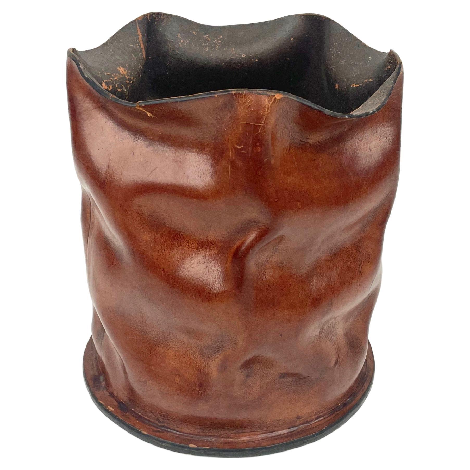 Delta Rectangular 6-Compartment Basket in Caramel Leather For Sale at ...