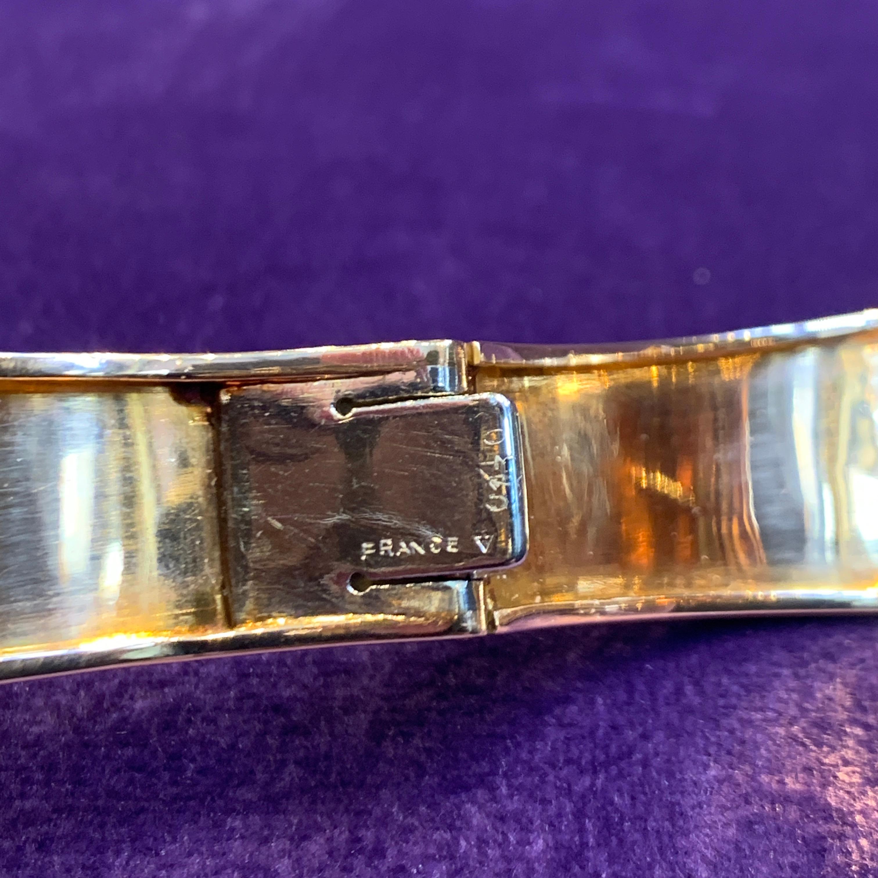 Natural Burmese Sapphire French Double Clip Retro Bangle Bracelet For ...