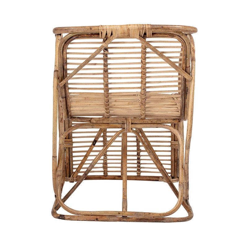 Natural Cane Wicker Lounge Armchair For Sale at 1stDibs