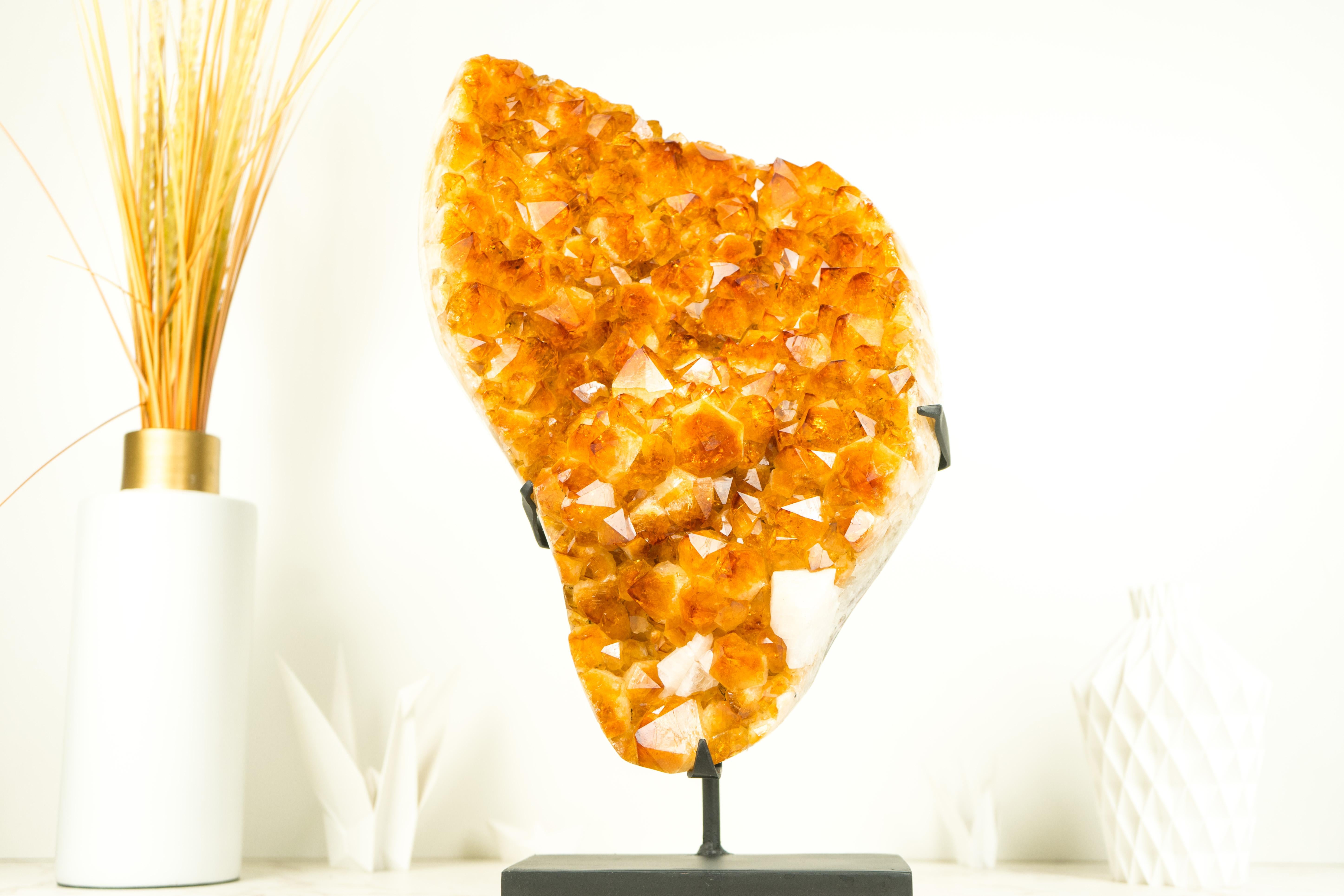 Natural Citrine Cluster with Super Extra, Golden Orange Citrine Crystal ...