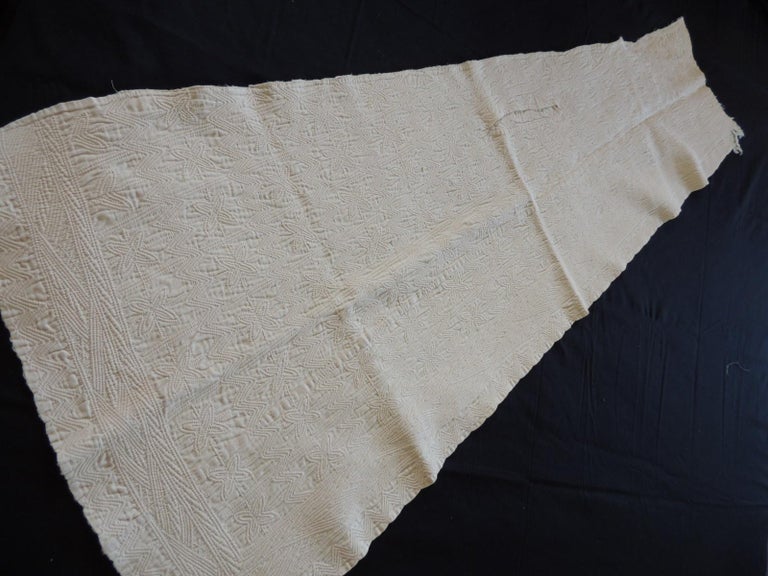 Natural Color Matelasse Textile Fragment For Sale at 1stDibs