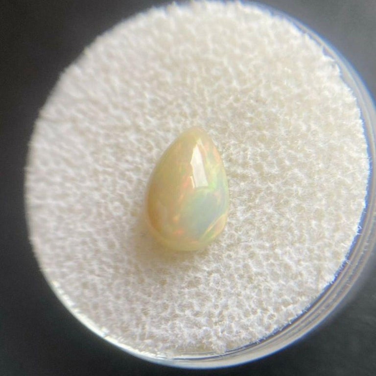Natural Crystal Opal 1.07ct Pear Cabochon Gem Loose Gemstone For Sale ...