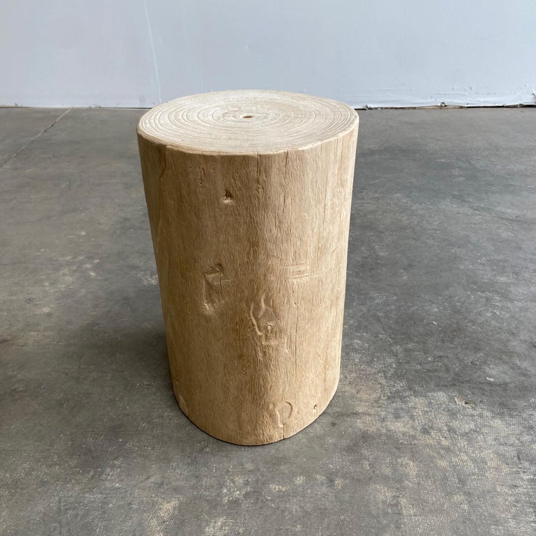 Natural Cypress Wood Stump Side Table at 1stDibs