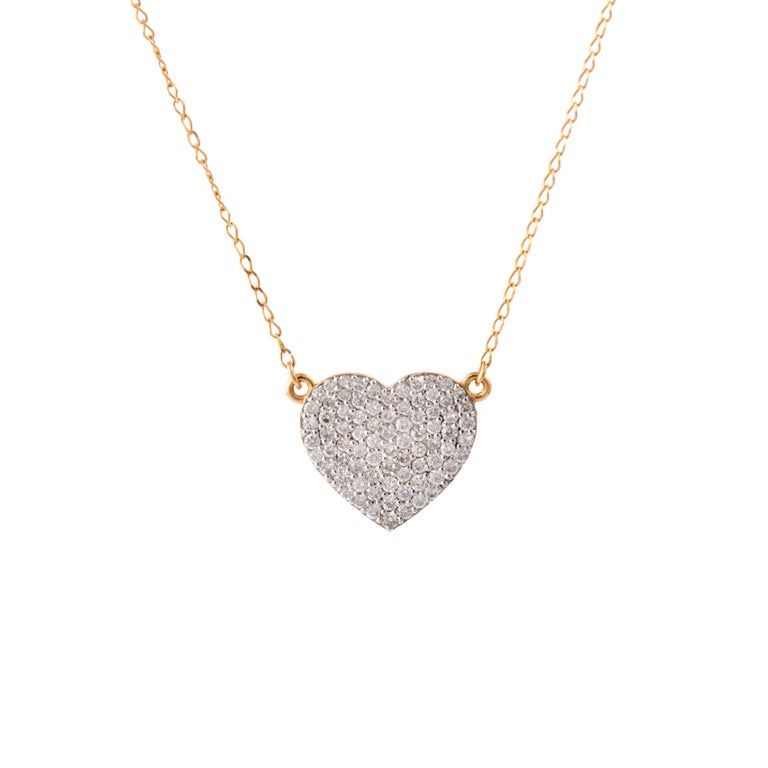 Natural Diamond 0.56cts in 18k Gold 2.42gms Gold Chain Pendant For Sale ...