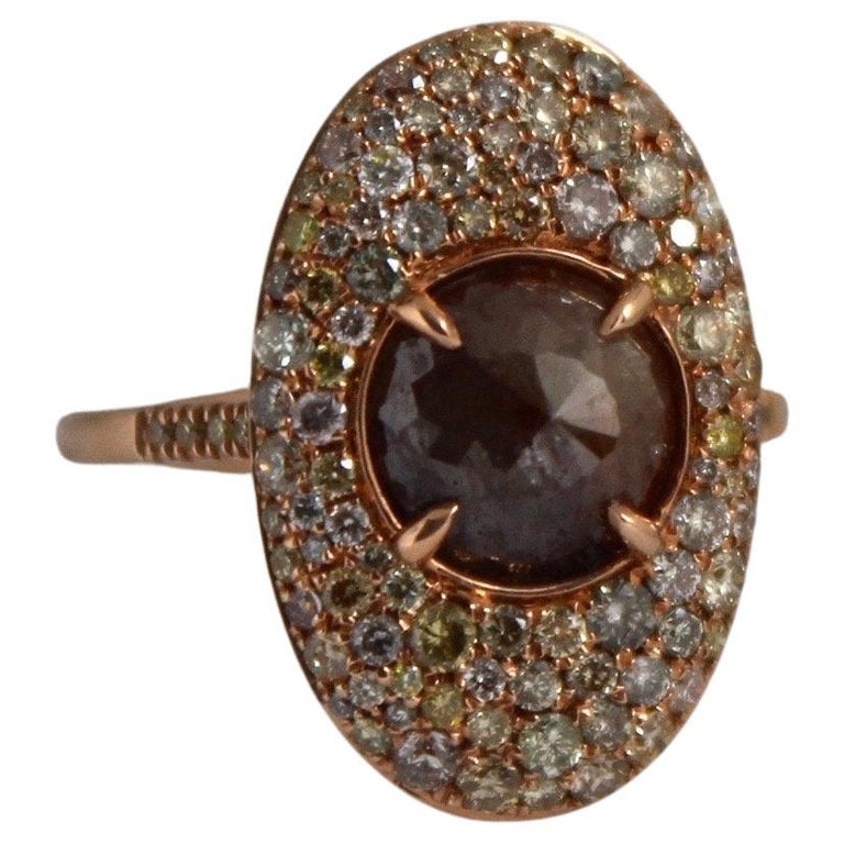 Natural Diamond Slice Ring For Sale at 1stDibs