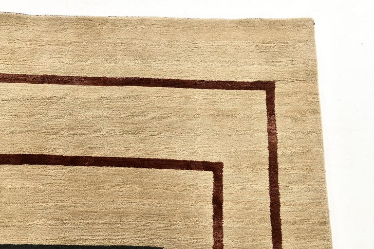 Natural Dye Contemporary Design Rug Mondrian Collection from Mehraban ...