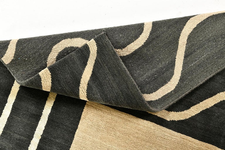 Natural Dye Contemporary Design Rug Mondrian Collection from Mehraban ...