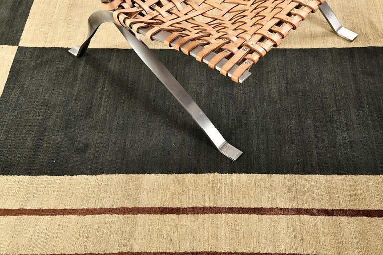 Natural Dye Contemporary Design Rug Mondrian Collection from Mehraban ...