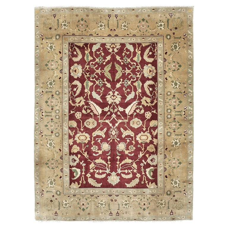 Natural Dye Indo Agra Rug For Sale at 1stDibs