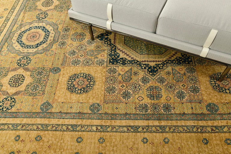 Natural Dye Mamluk Design Rug Fable Collection For Sale at 1stDibs