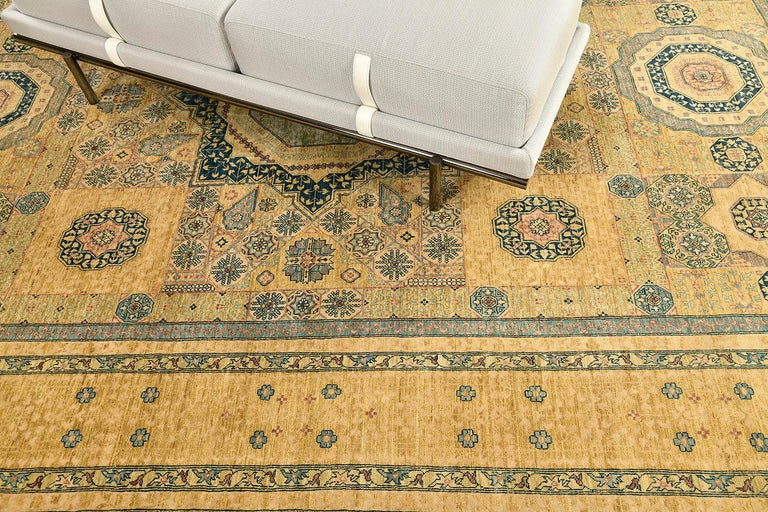 Natural Dye Mamluk Design Rug Fable Collection For Sale at 1stDibs